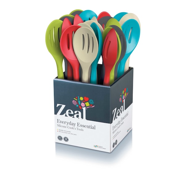Zeal Kitchen Innovations Assorted Colors Silicone Slotted Spoon J159 ...