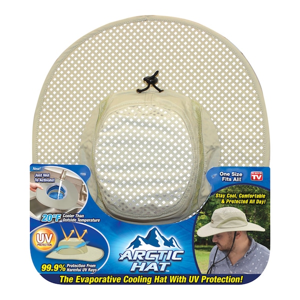 Arctic Hat Arctic Air Evaporative Cooling Hat Beige One Size Fits Most ...