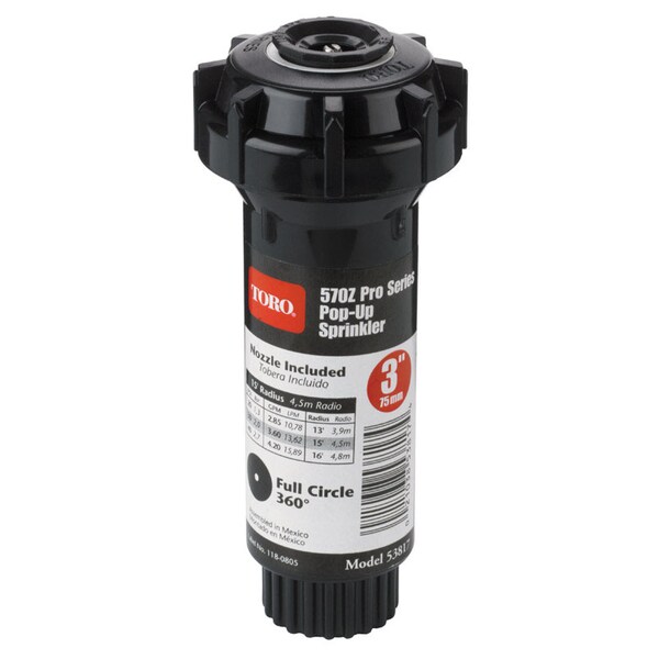 Toro Toro 570Z Pro Series 3 in. H Full-Circle Pop-Up Sprinkler 53817 | Zoro