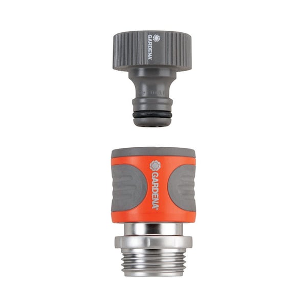 Gardena Gardena 5/8 & 1/2 in. Nylon/ABS Threaded Female Quick Connector ...