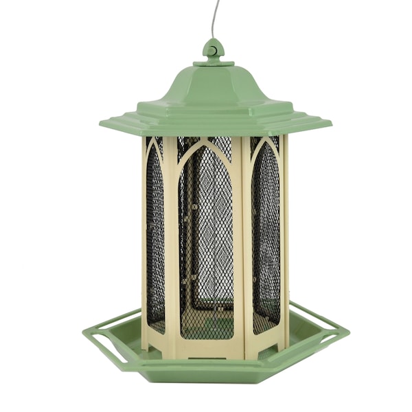 Perky-Pet Wild Bird and Finch 3.5 lb Metal/Plastic Gazebo Bird Feeder ...