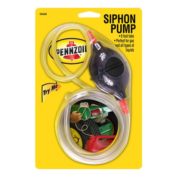 Pennzoil Hand Operated Plastic 72 in. Siphon Pump 36688 | Zoro