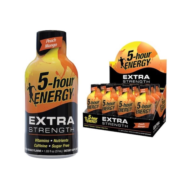 5 Hour Energy 5-hour Energy Extra Strength Sugar Free Peach Mango ...