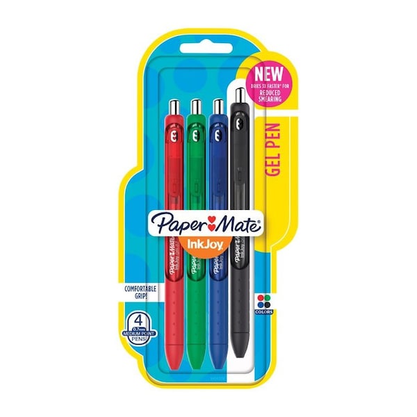 Sharpie Paper Mate Ink Joy Assorted Retractable Gel Pen 4 pk 1956278 | Zoro