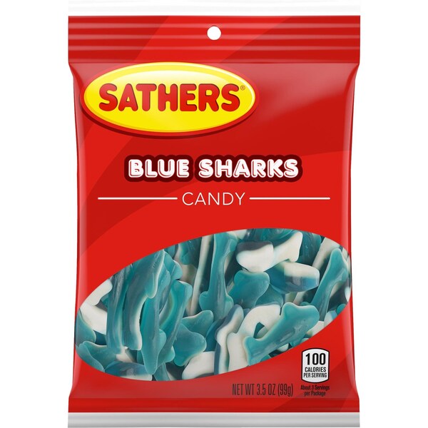 Sathers Blue Sharks Fruity Gummi Candy 3-1/2 oz 06772 | Zoro