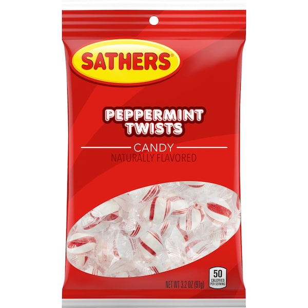 Sathers Peppermint Twists Soft Mint Candy 3-3/16 oz 06771 | Zoro