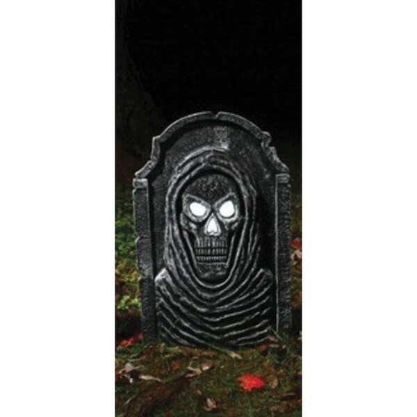 Fun World 22 in. LED Bone Tombstones Reaper Halloween Decor 91146TR | Zoro