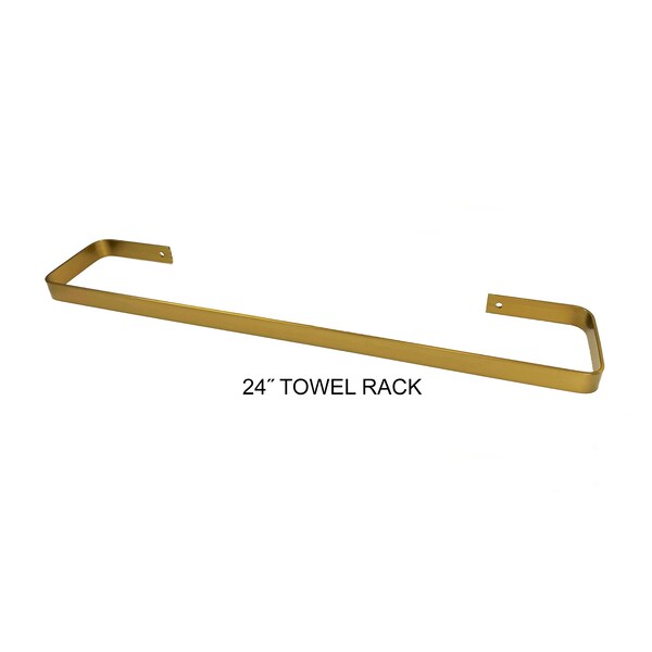 Heat Storm Fixture Mounted Metal Towel Rack, 24 in., Gold HS-Towel-24G ...