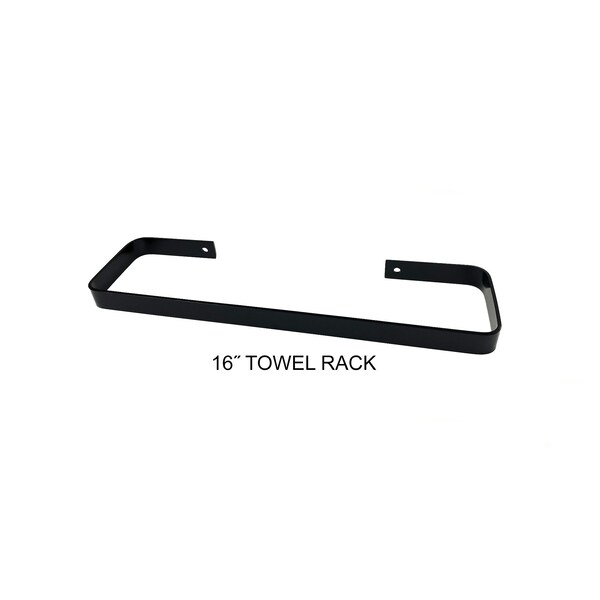 Heat Storm Fixture Mounted Metal Towel Rack, 16 in., Black HS-Towel-16B ...