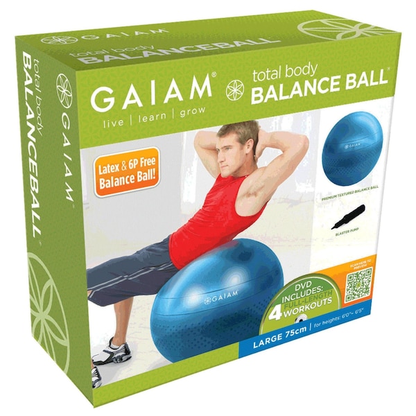 Gaiam Total Body Balance Ball 75 cm 05-52205 | Zoro