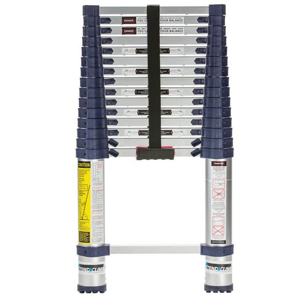 Xtend + Climb 15.5 ft Aluminum Telescoping Extension Ladder, 250 lb ...