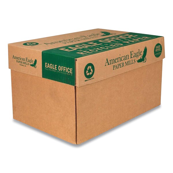 American Eagle Paper Mills Recycled Multipurpose Paper, 92 Bright, 20 ...
