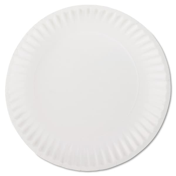 Ajm Packaging White Paper Plates, 9in Diameter, PK100 10100 | Zoro