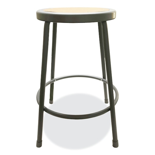 Alera Industrial Metal Shop Stool, 24" Seat Height, To 300 lbs., Brown ...