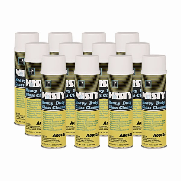 Misty Liquid Glass Cleaner, Citrus, Aerosol Can, 12 PK 1001482 | Zoro