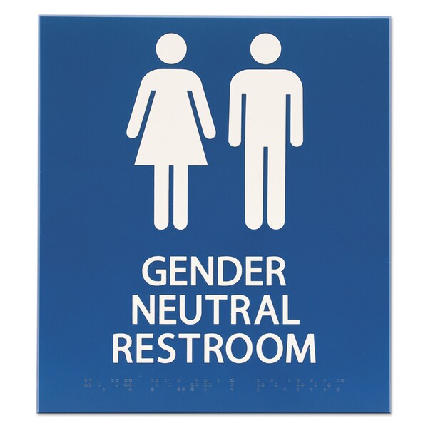 Advantus Gender Neutral ADA Signs, 8" x 9", Man & Woman 97080 | Zoro