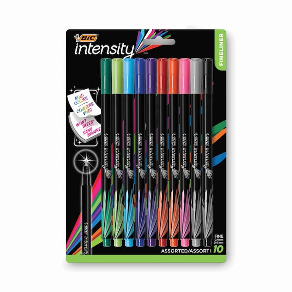 Bic Marker Pen, Assorted Ink, Porous, PK10 FPINFAP10-AST | Zoro