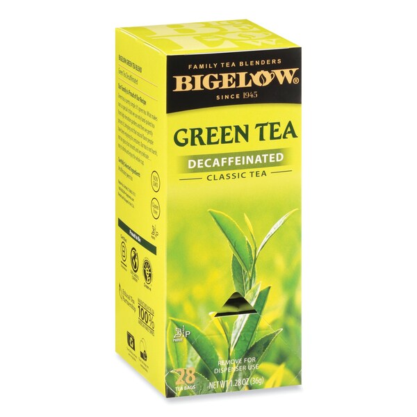 Bigelow Decaffeinated Green Tea, Green Decaf, 0.34 lbs, PK28 RCB10347 ...
