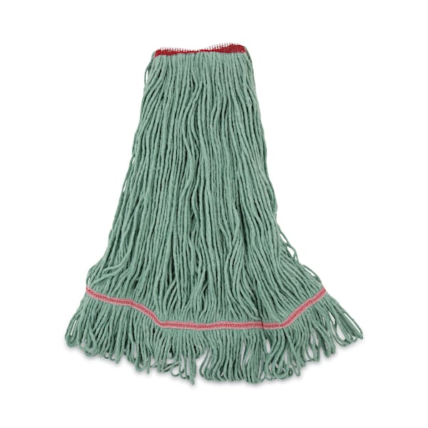 Boardwalk Large Looped-End Wet Mop, Green, Cotton/Rayon/Synthetic, PK12 ...