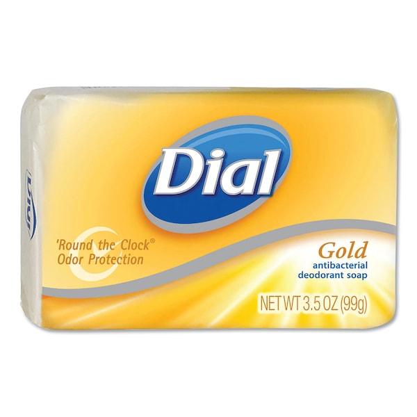Dial Deodorant Bar Soap, Pleasant, Gold, 4oz Bar, PK72 2401 | Zoro
