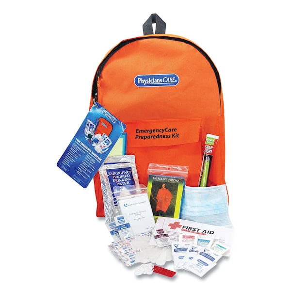 Physicianscare Emergency Preparedness First Aid Backpack, 43 Pieces/Kit ...