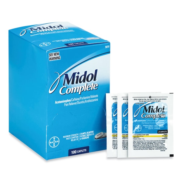 Midol Complete Menstrual Caplets, Two-Pack, PK50 90751 | Zoro
