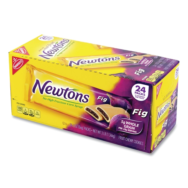 Nabisco Fig Newtons, 2 oz Pack, 2 Cookies/Pack, PK24 34974 | Zoro
