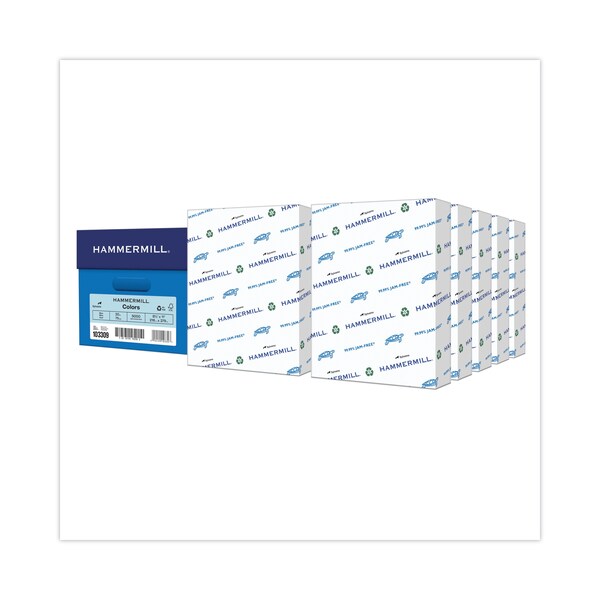 Hammermill Colors Print Paper, 20lb, 8.5 x 11, Blue, PK5000 103309 | Zoro
