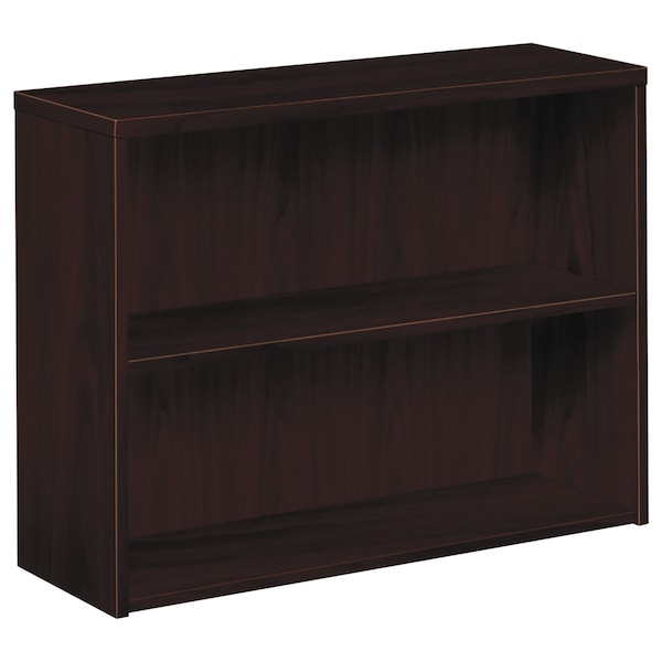 Hon Laminate Bookcase, Two-Shelf, 36w x 13-1/8d x 29-5/8h, Mahogany ...