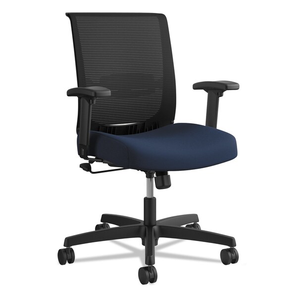 Hon Convergence Mid-Back Task Chair with Swivel-Tilt Control, Navy ...