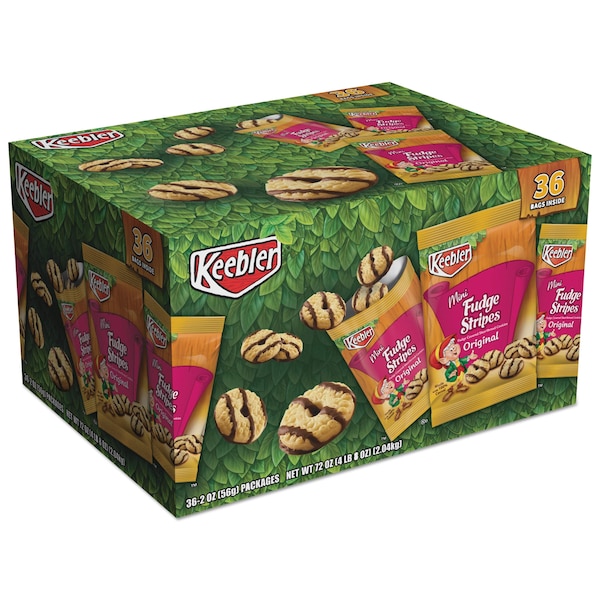 Keebler Mini Cookie Snack Packs, Cookie Variety, Box, 72 oz, PK36, 36PK ...