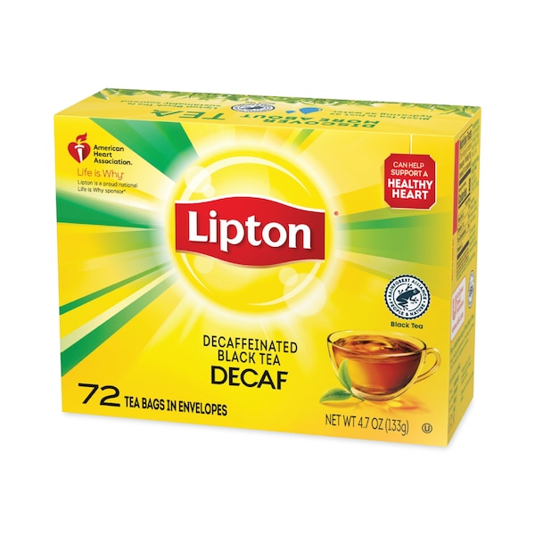 Lipton Tea, Lipton, Decaf, PK72, Decaffeinated, Box, Decaffeinated ...