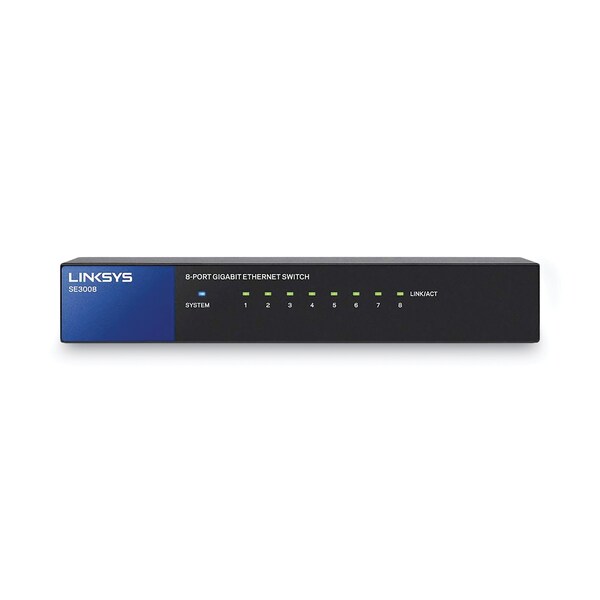Linksys Gigabit Ethernet Switch, 8 Ports SE3008 | Zoro