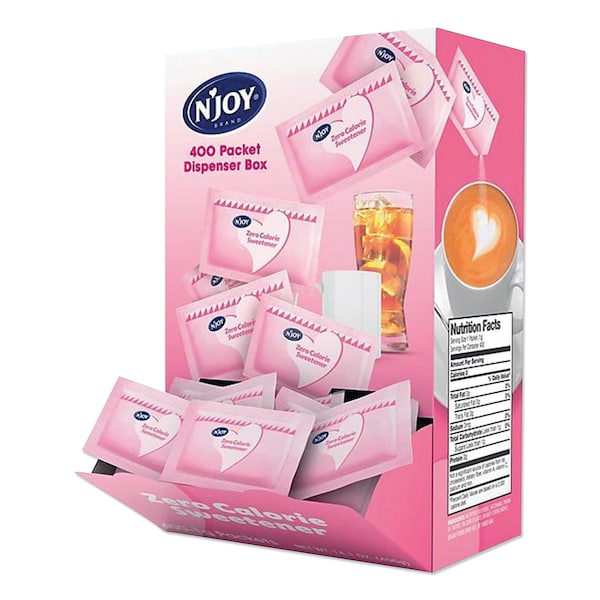 Njoy Pink Saccharin Artificial Sweetener Packets, 0.04 oz Packet, PK400 ...