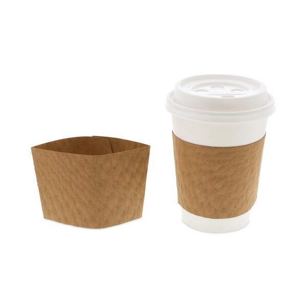 Dopaco Kraft Hot Cup Sleeves, For 10-24 oz Cups, Brown, PK1000 DSLVBRN ...