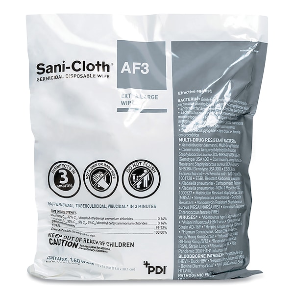 Sani Professional Sani-Cloth AF3 Germicidal Disposable Wipe Refill, XL ...
