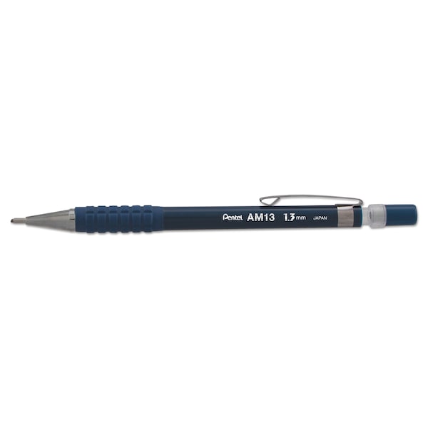 Pentel Sharp Mechanical Pencil, HB, No.2, 1.3 mm, Blue Barrel AM13C | Zoro