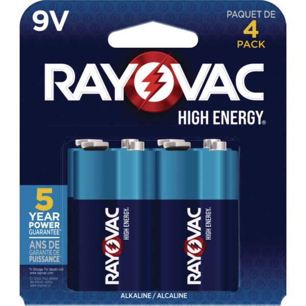 Rayovac Rayovac High Energy Alkaline Battery, 9V DC 9V DC 4 PK A16044TK ...