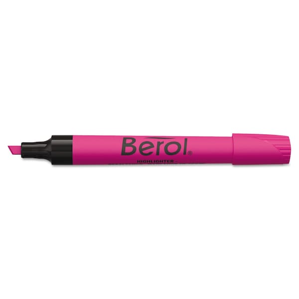 Berol 4009 Chisel Tip Highlighter, Chisel Tip, Pink, PK12 64327 | Zoro