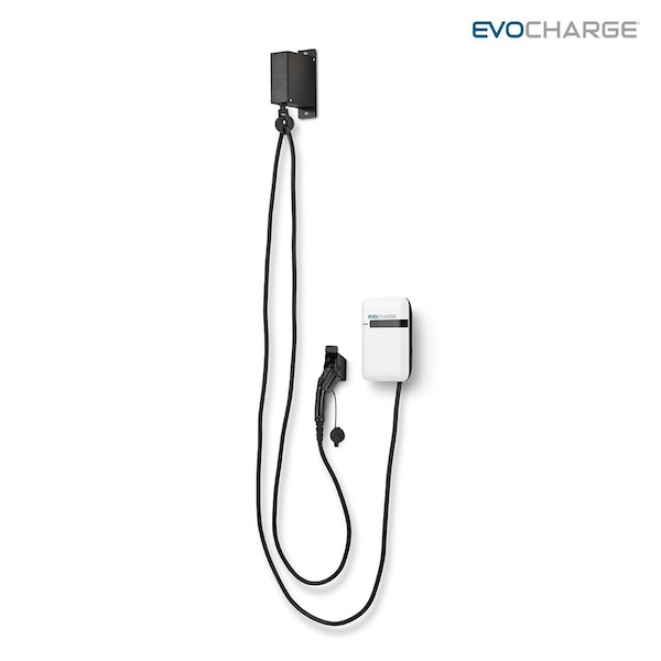 Evocharge EVSE, Single Port Wall with Retractor EVC3AA0B2A1A1 | Zoro
