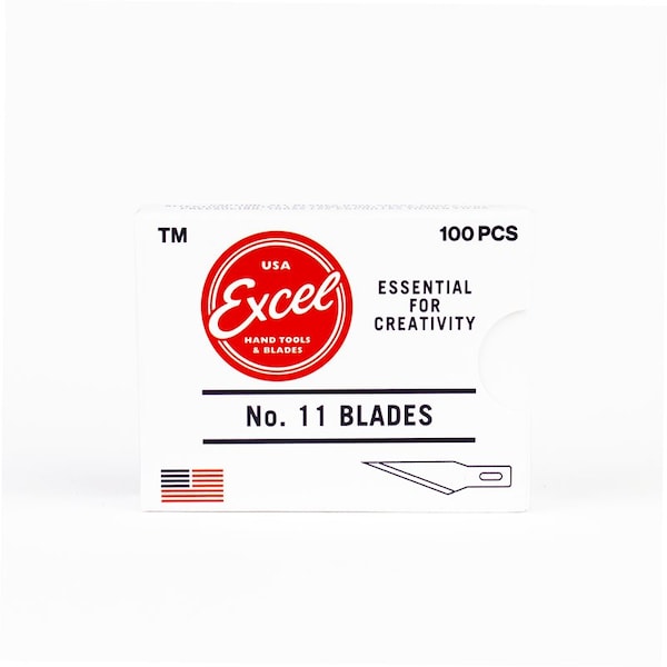 Excel Blades No 11 Double Honed Replacement Blade - 100 pcs Boxed, 5 ...