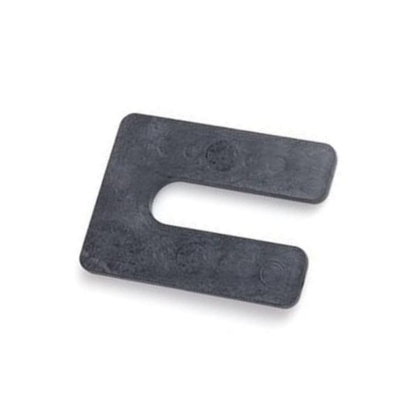 Glazelock 1/4" 4"L x 3"W 7/8" Slot, Square Horseshoe Plastic Flat Shims ...