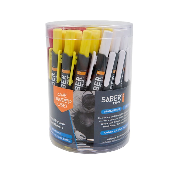 Saber Paint Rt Retractable Paint Marker, General Purpose, Assorted ...