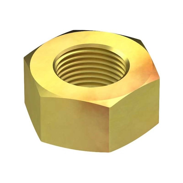 Huyett Hex Nut, 1/4-20, Low Carbon Steel, Zinc Yellow Hexavalent, 0.218 ...