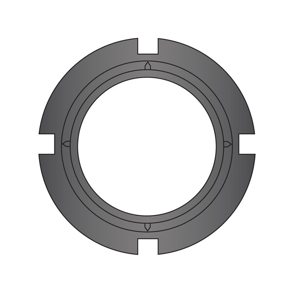 Huyett Lock Nut, 3.34, Steel, Plain AN-17 | Zoro