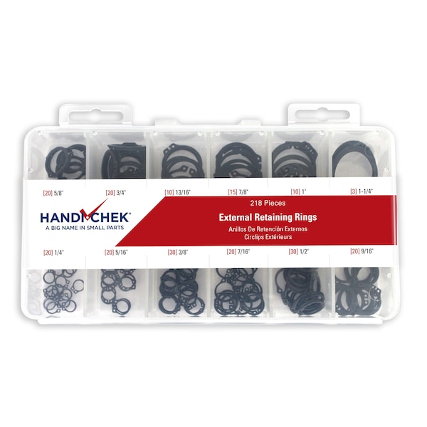 Handi-Chek Ret Ring Ext Assort 218pc DISP-SH218 | Zoro