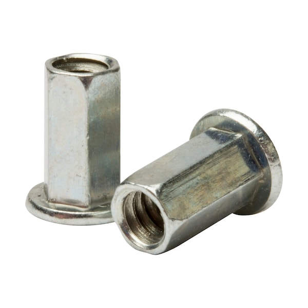 Huyett Rivet Nut, 3/8"-16 Thread Size, 0.748 in Flange Dia., .910 in L ...