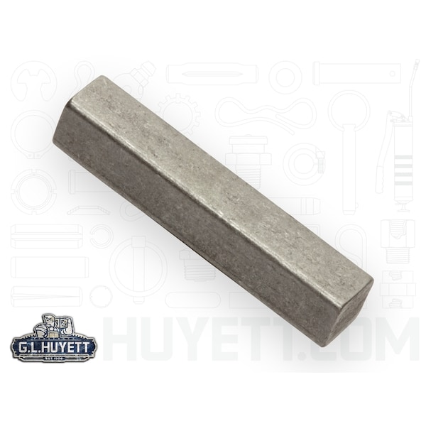 Huyett Undersized Machine Key, Square End, Carbon Steel, Plain, 1 in L ...