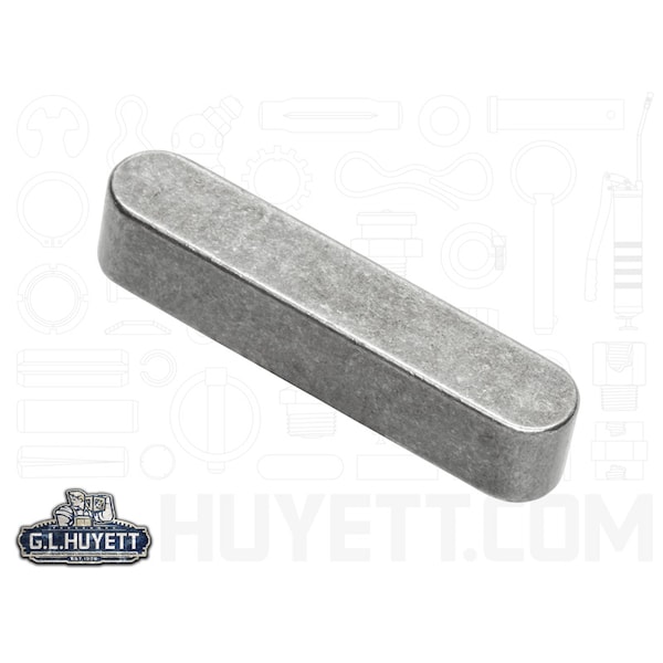 Huyett Oversized Machine Key, Round End, Carbon Steel, Plain, 2 in L, 3 ...
