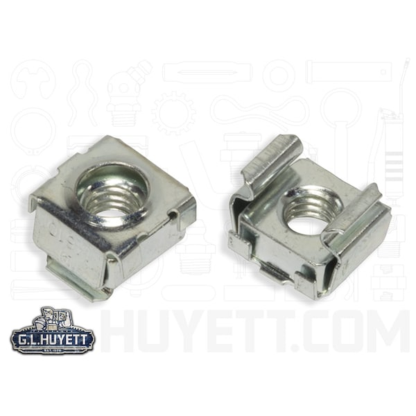 Huyett Cage Nut, #10-32, Zinc Electroplate Finish EFCN-D31365-1032-3B ...